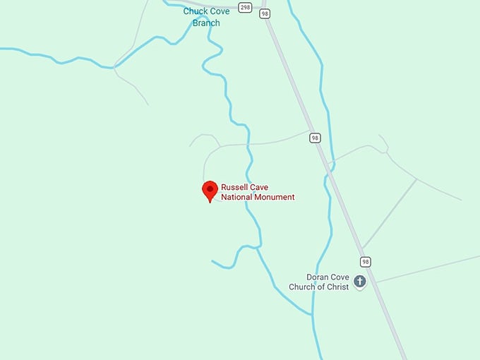 16. russell cave national monument map