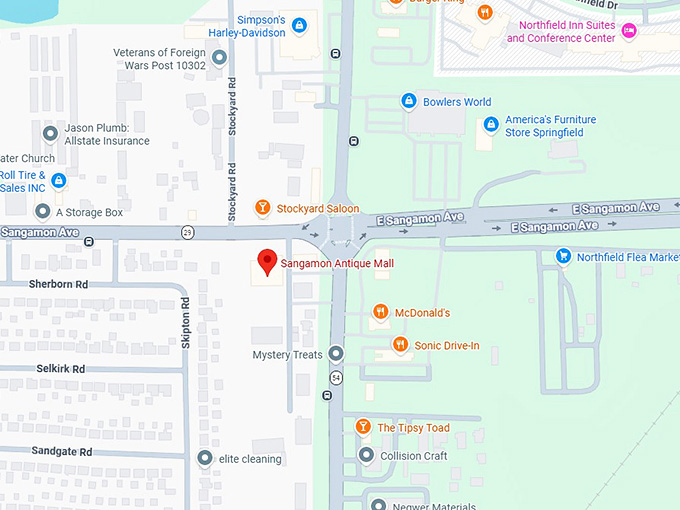 16. sangamon antique mall map