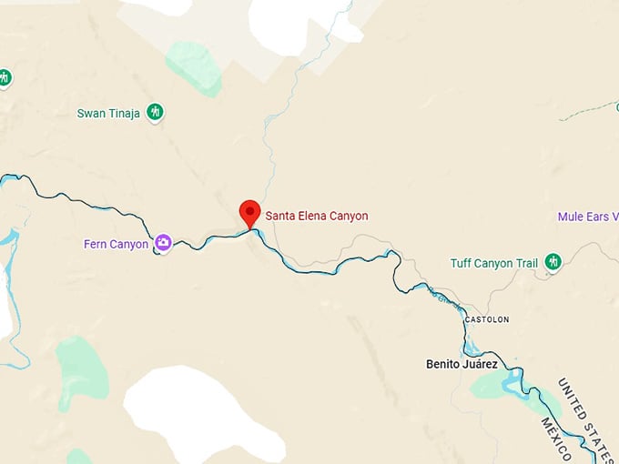 16. santa elena canyon map