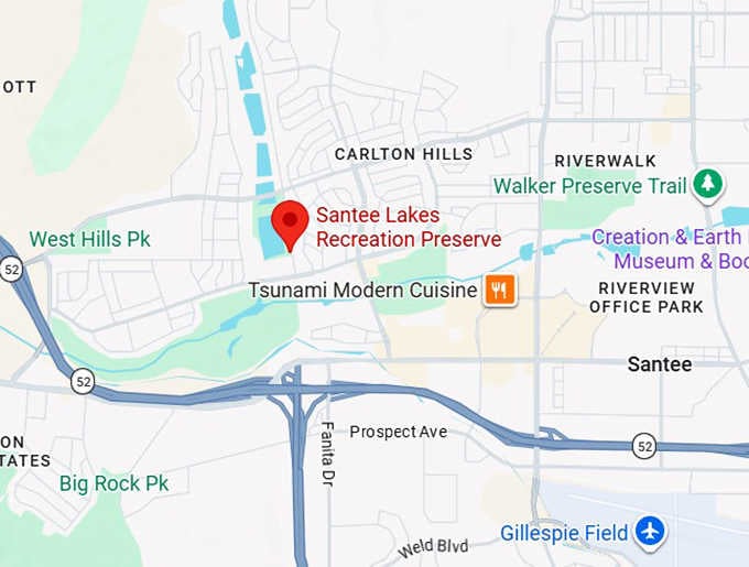 16. santee lakes recreation preserve map