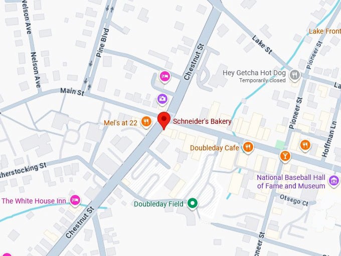 16. schneider's bakery's map