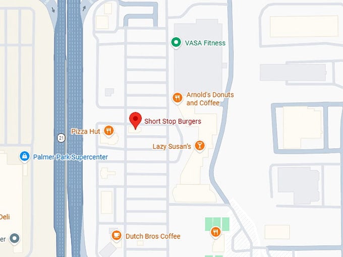 16. short stop burgers map