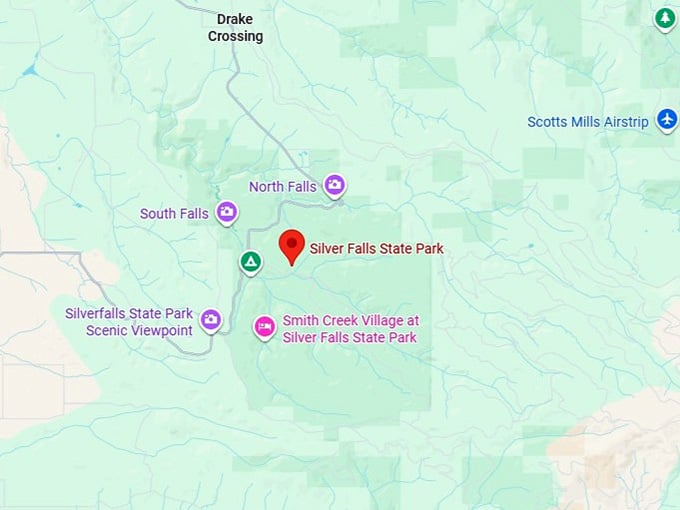 16. silver falls state park map