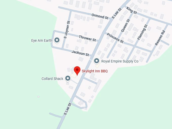 16. skylight inn bbq map