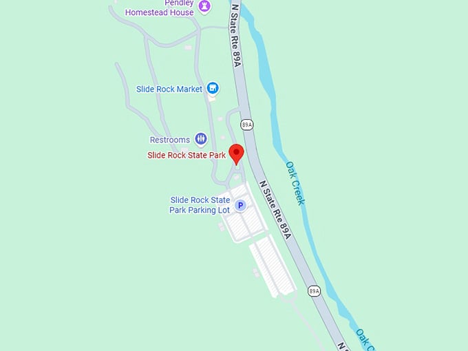 16. slide rock state park map