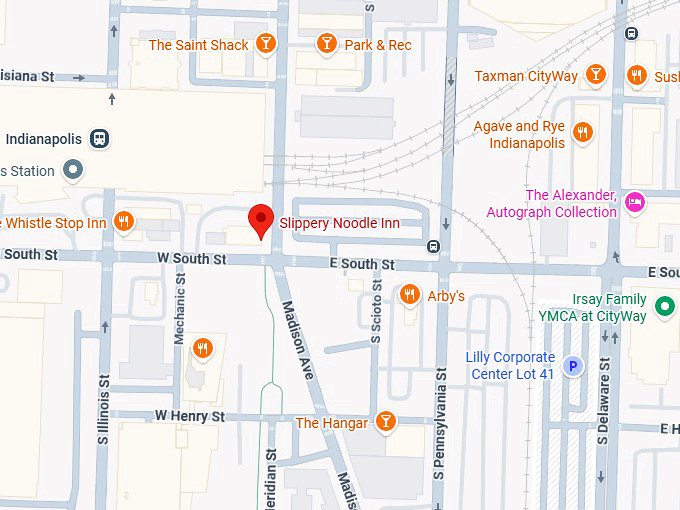 16. slippery noodle inn map