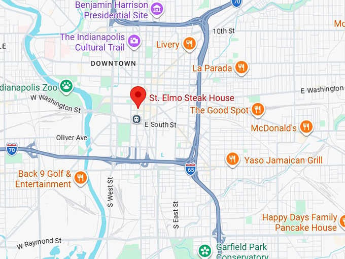 16. st. elmo steak house map