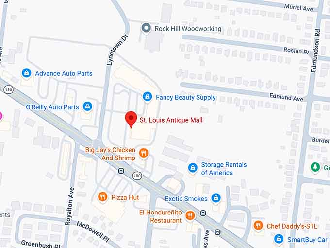 16. st. louis antique mall map