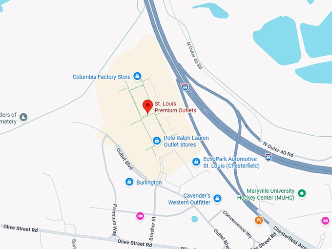 16. st. louis premium outlets map