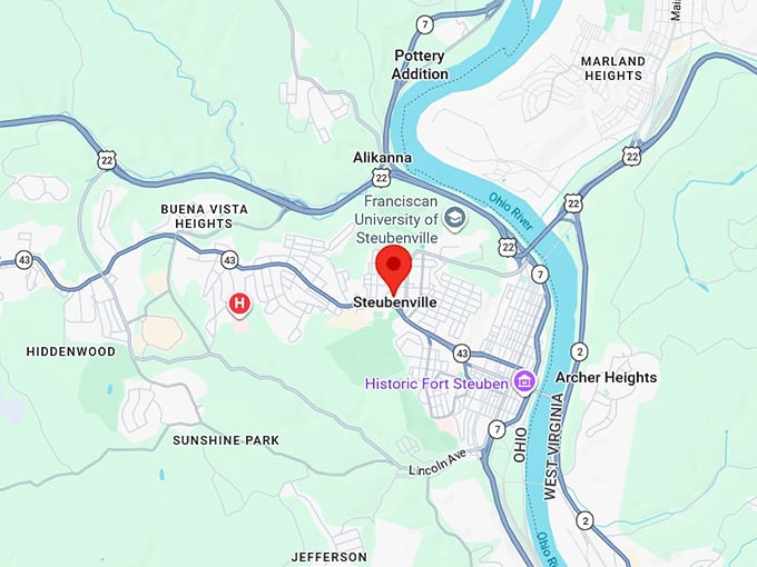 16. steubenville oh map
