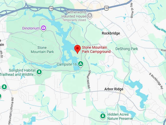 16. stone mountain park campground map