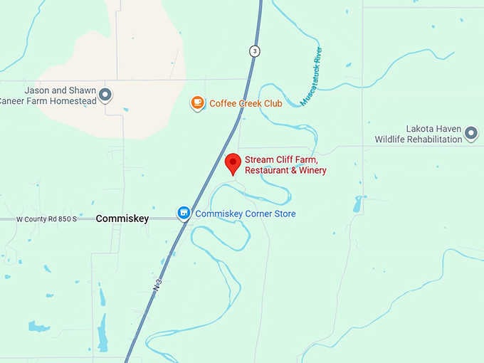 16. stream cliff farm, restaurant & winery map