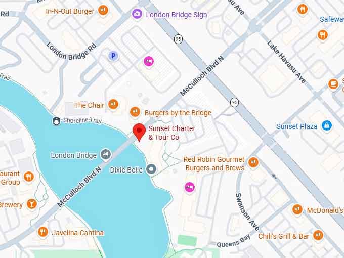 16. sunset charter & tour co. map