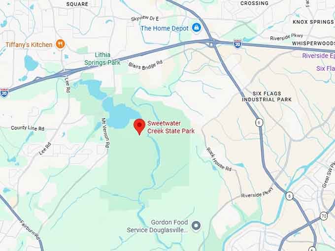 16. sweetwater creek red trail map