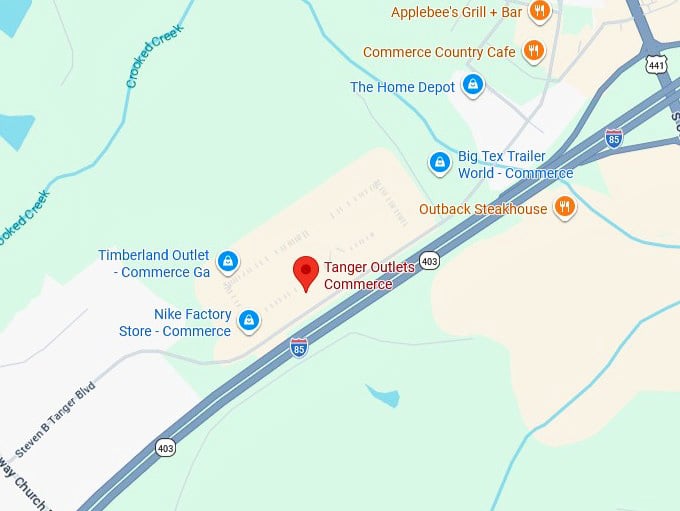 16. tanger outlets commerce map