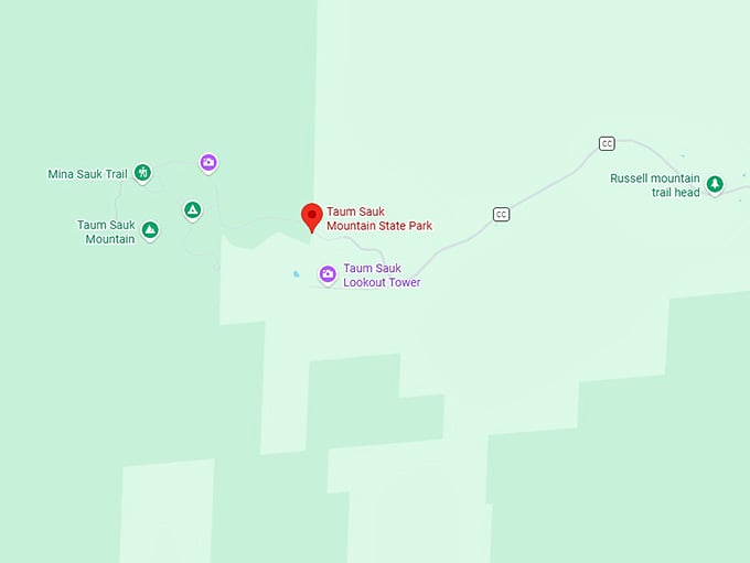16. taum sauk mountain state park map