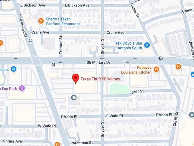 16. texas thrift se military map