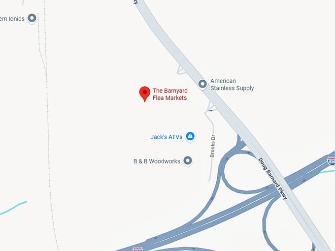 16. the barnyard flea markets map