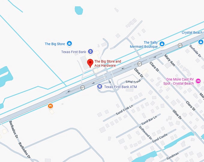 16. the big store and ace hardware map