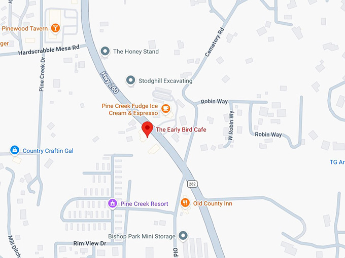 16. the early bird cafe map