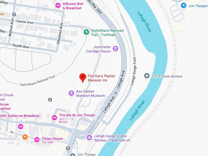 16. the harry packer mansion inn map