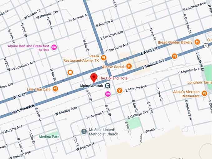 16. the holland hotel map