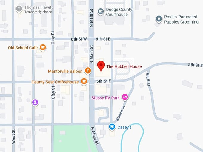 16. the hubbell house's map