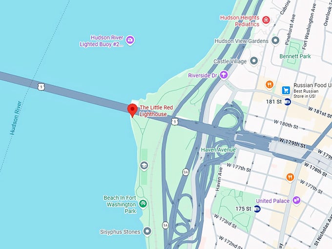 16. the little red lighthouse map
