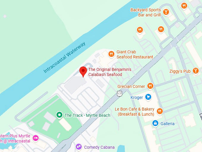 16. the original benjamin's calabash seafood map