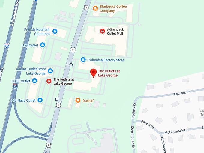16. the outlets at lake george map