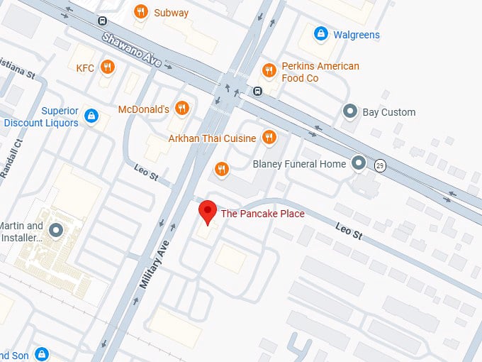 16. the pancake place map