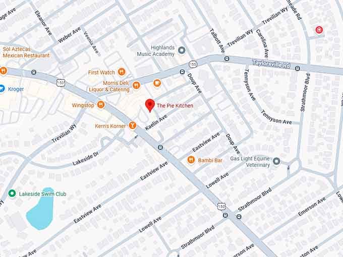 16. the pie kitchen (2525 bardstown rd) map