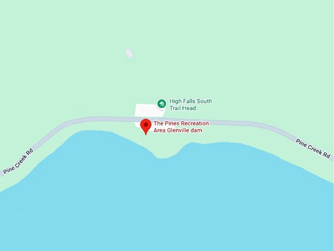 16. the pines recreation area glenville dam map