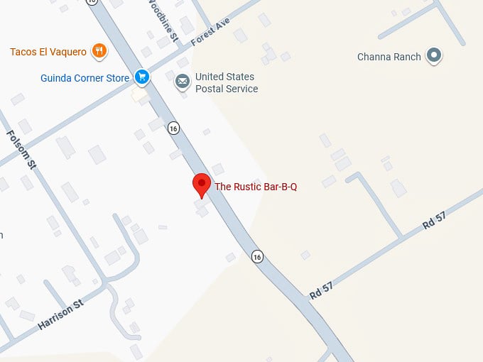 16. the rustic bar b q map