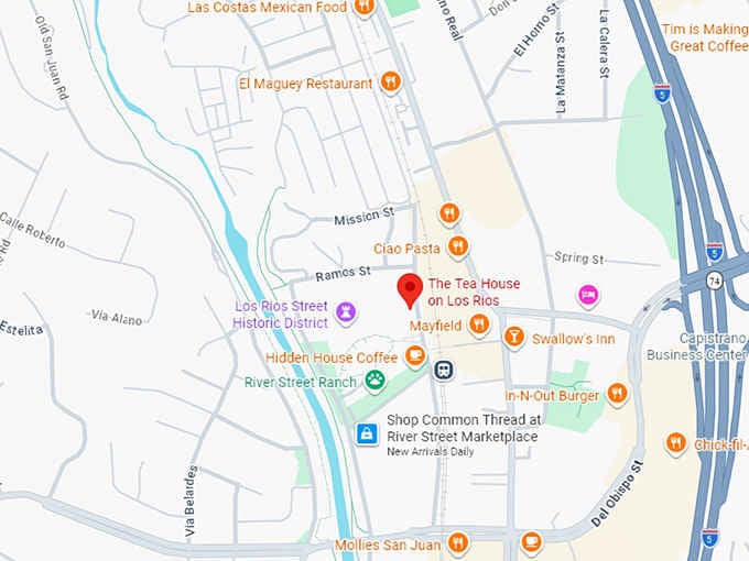 16. the tea house on los rios map