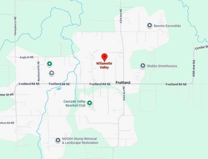 16. the willamette valley map