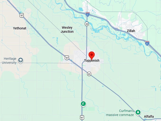 16. toppenish wa map