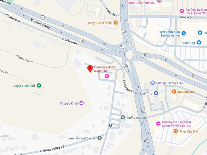 16. treasures under sugar loaf map