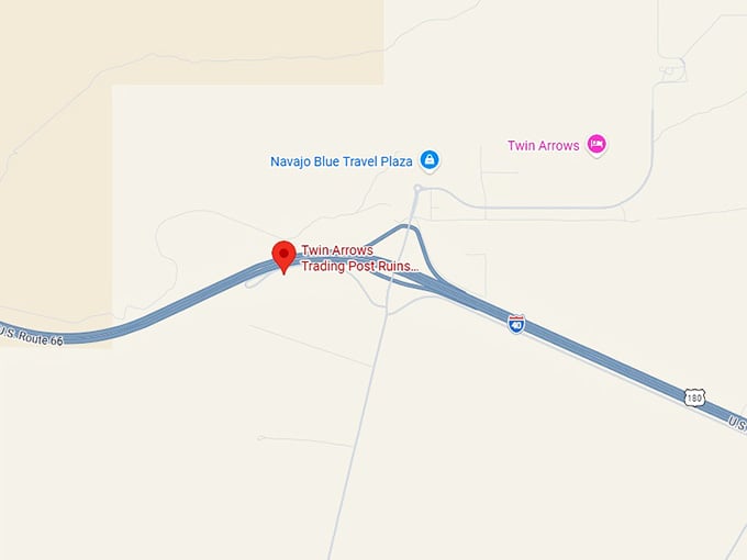 16. twin arrows trading post ruins historic route 66 map