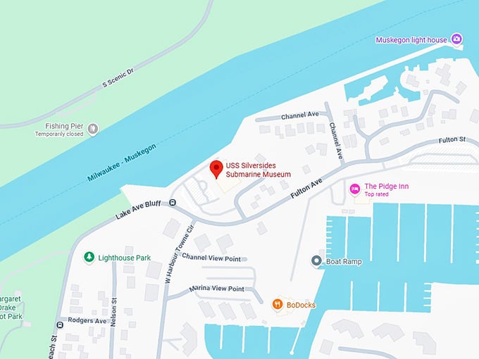 16. uss silversides submarine museum map