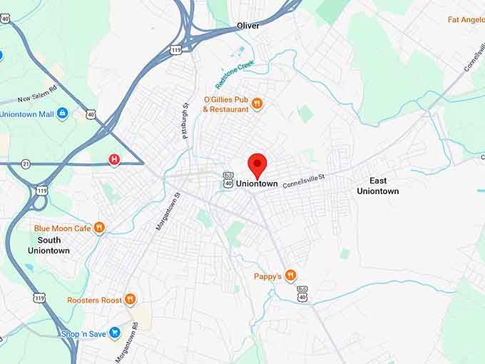 16. uniontown pa map