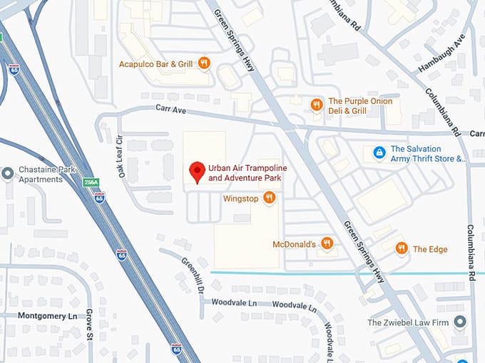 16. urban air trampoline and adventure park map