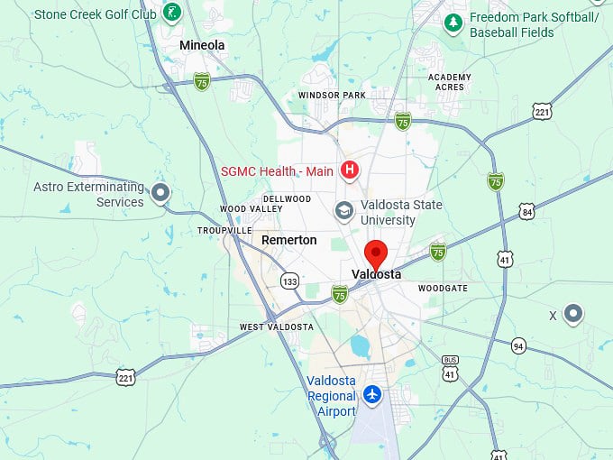 16. valdosta ga map