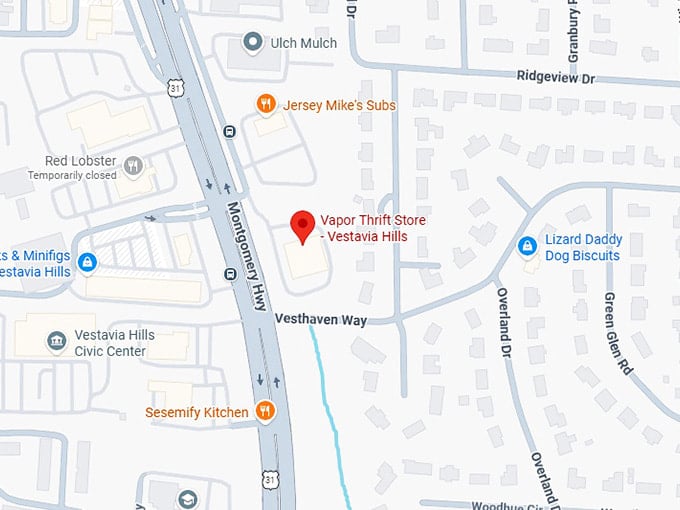 16. vapor thrift store vestavia hills map