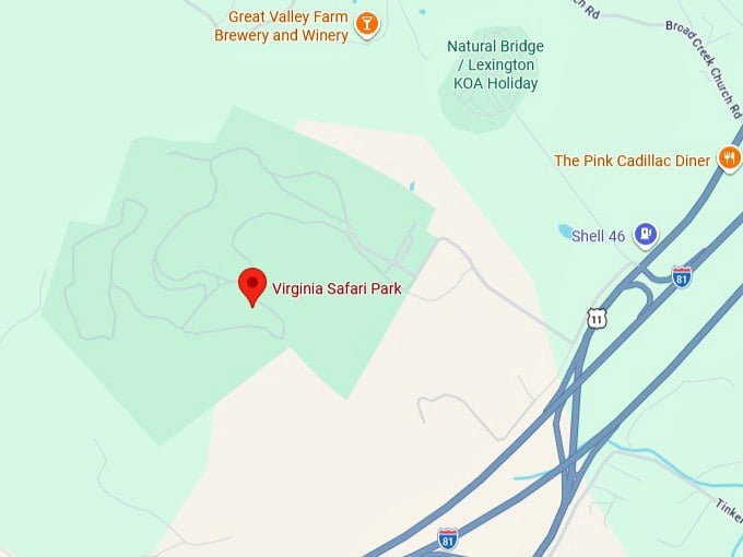 16. virginia safari park map