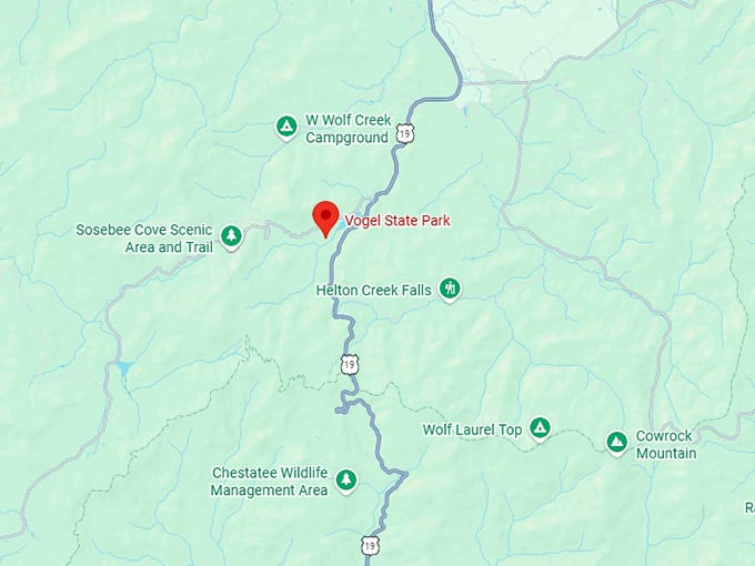 16. vogel state park map