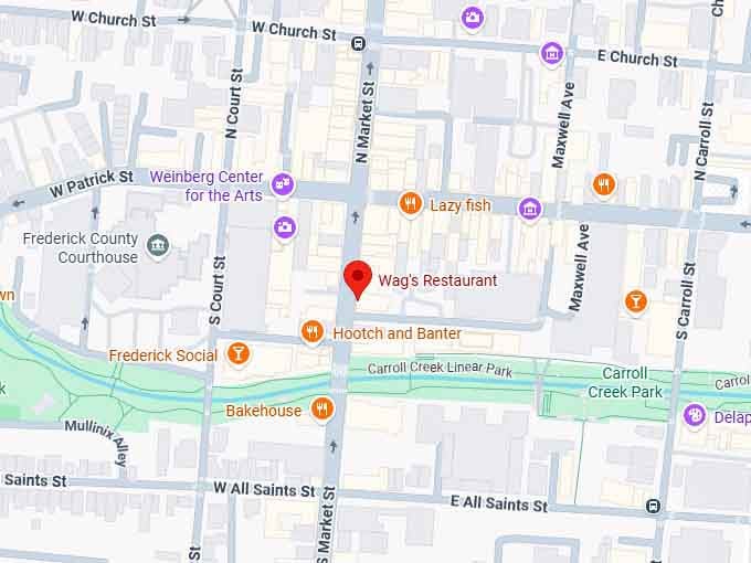 16. wag's restaurant map