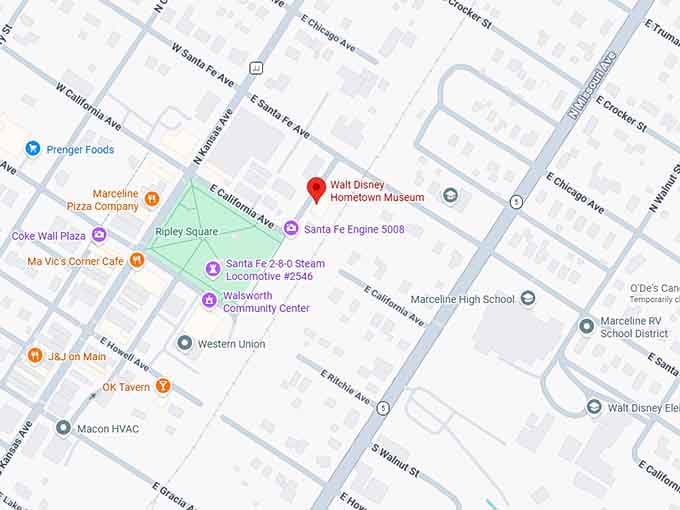 16. walt disney hometown museum map