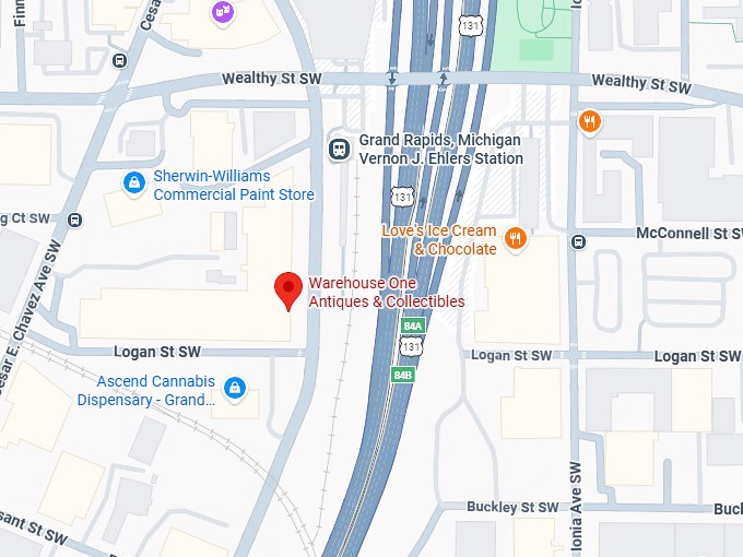 16. warehouse one antiques & collectibles map