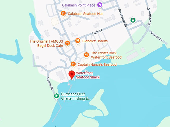 16. waterfront seafood shack map